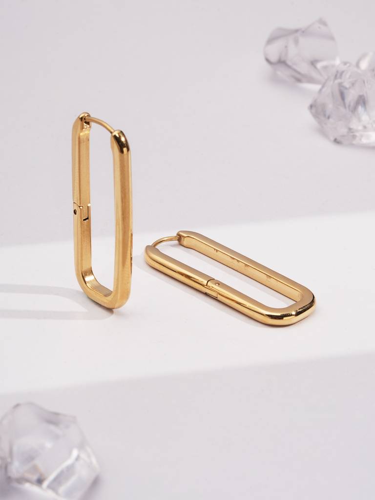 Golden Frame Hoops For Women | Golden Frame Hoops For Women · Eternz