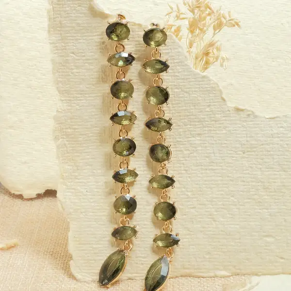 Stringy Green Earrings | Stringy Green Earrings · Eternz