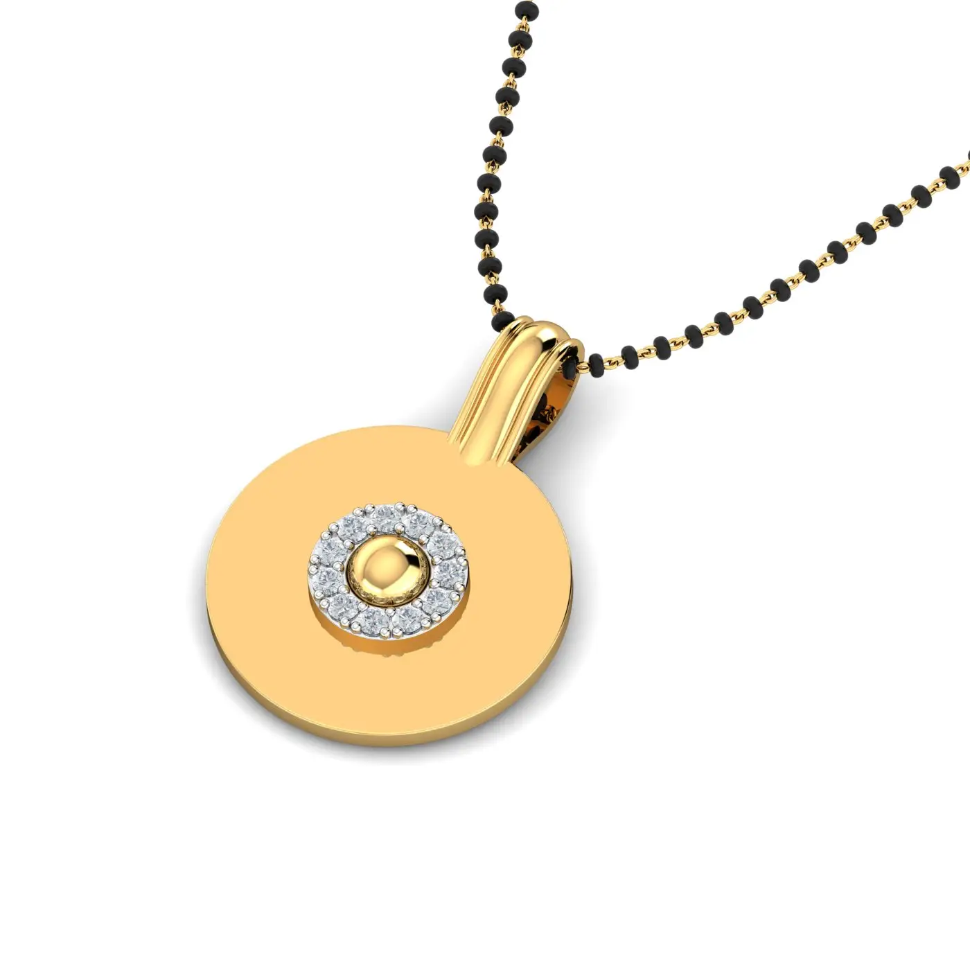 KuberBox 18K Yellow Gold Andhra Bottu Thali | KuberBox 18K Yellow Gold ...