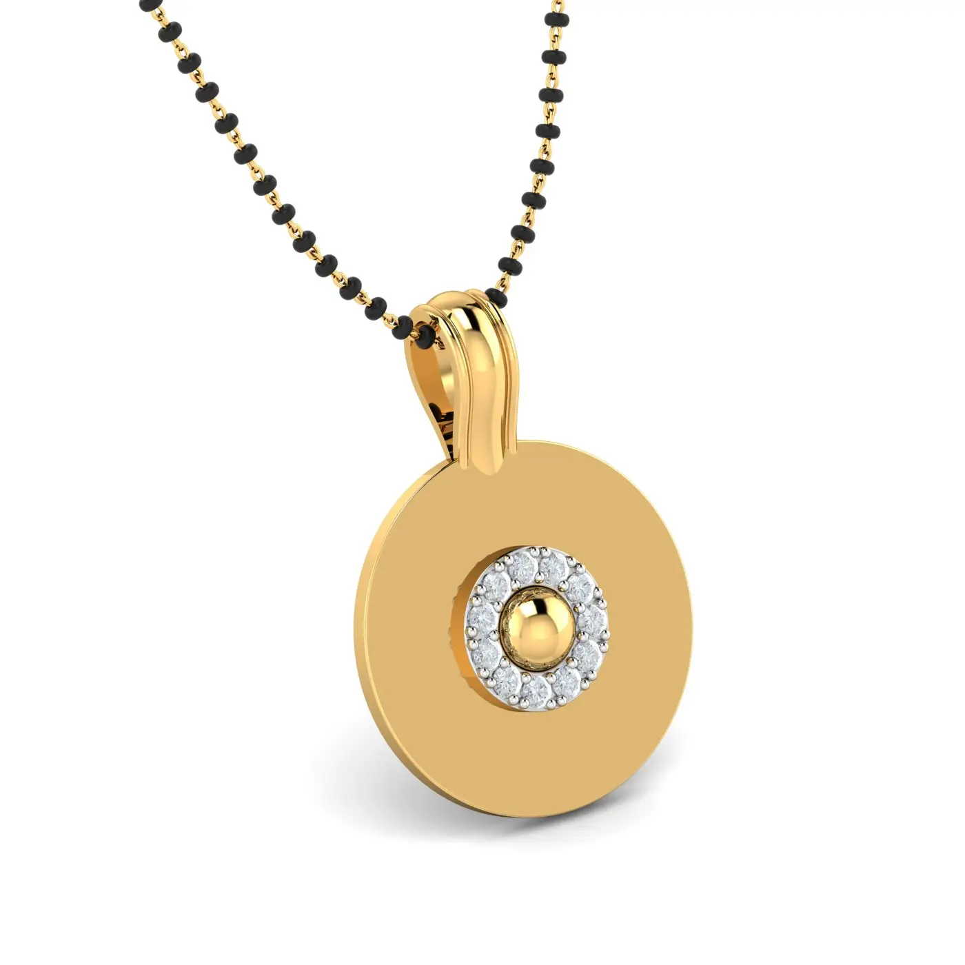 KuberBox 18K Yellow Gold Andhra Bottu Thali | KuberBox 18K Yellow Gold ...