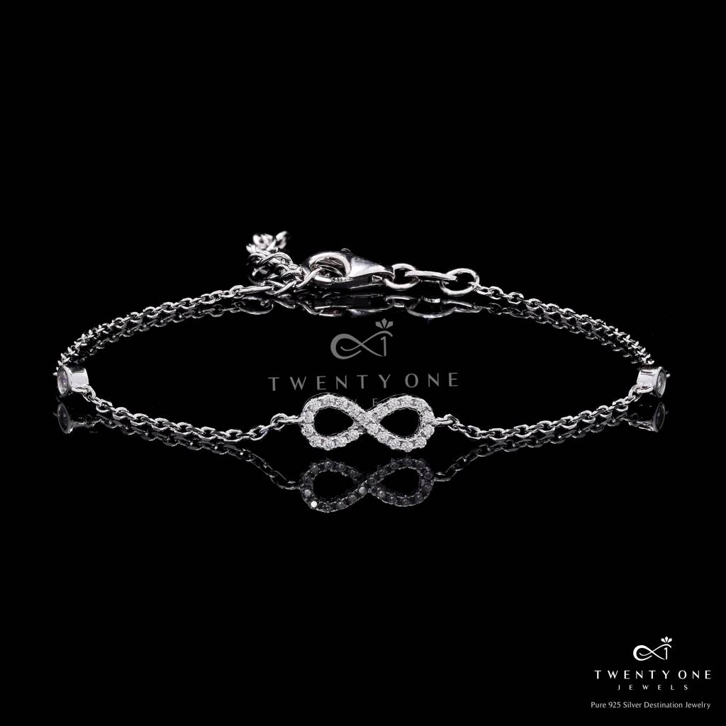 Erin Adjustable Infinity Bracelet On Pure 925 Silver | Erin Adjustable ...