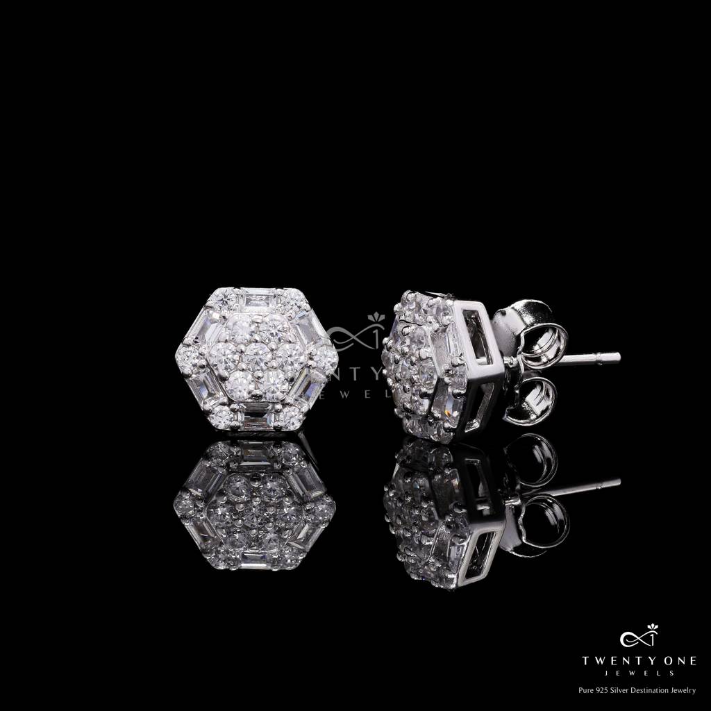 Ruth American Diamond Studs On Pure 925 Silver | Ruth American Diamond ...