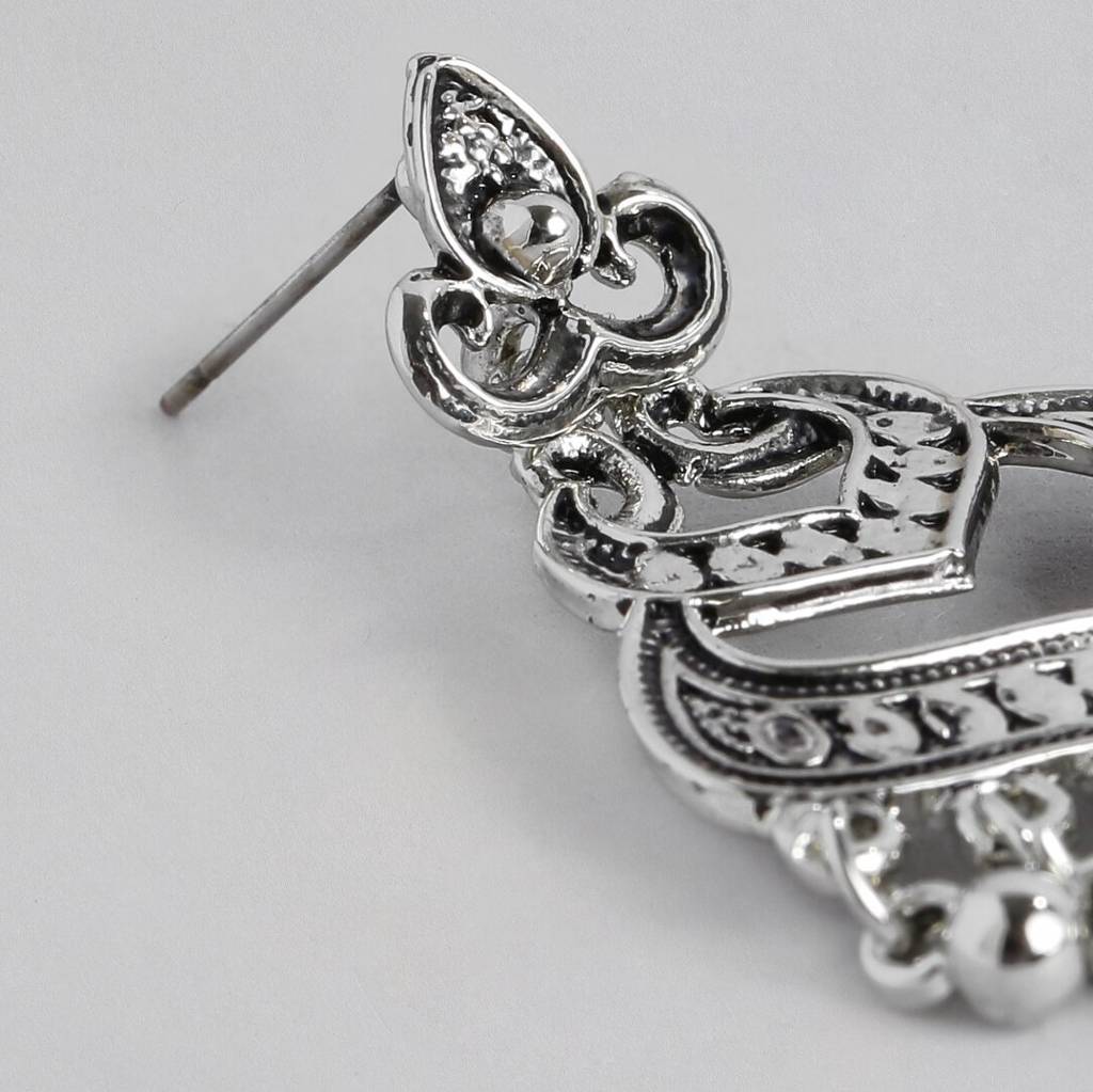 Laida Oxidized Silver-Plated Set Of 2 Earrings | Laida Oxidized Silver ...