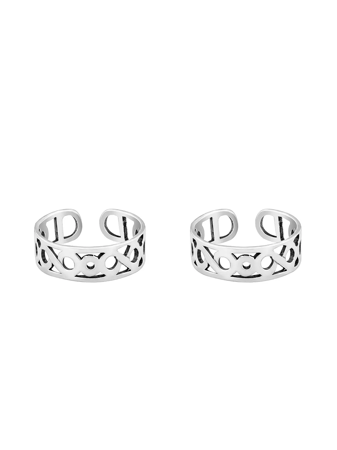 Giva 925 Sterling Silver Silver Infinity Twist Toe Rings | Giva 925 ...