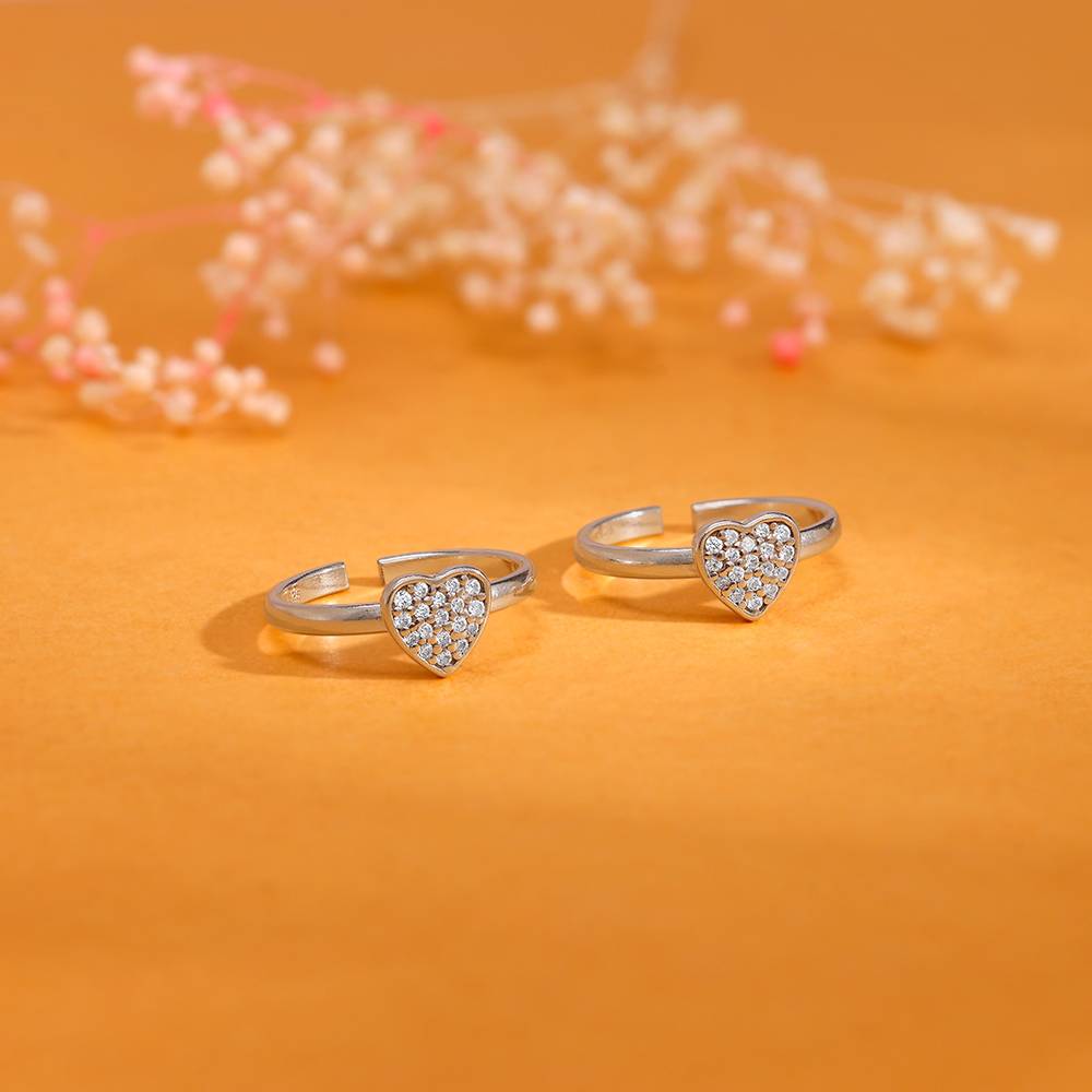 925 Silver Your Heart Toe Rings | 925 Silver Your Heart Toe Rings · Eternz