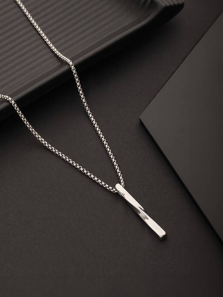 Silver-Toned Silver-Plated Necklace | Silver-Toned Silver-Plated ...