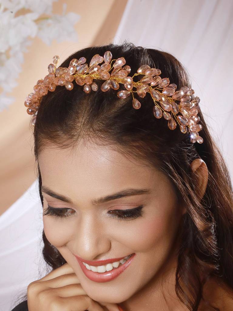 Embellished Pearl Studded Flower Tiara | Embellished Pearl Studded ...
