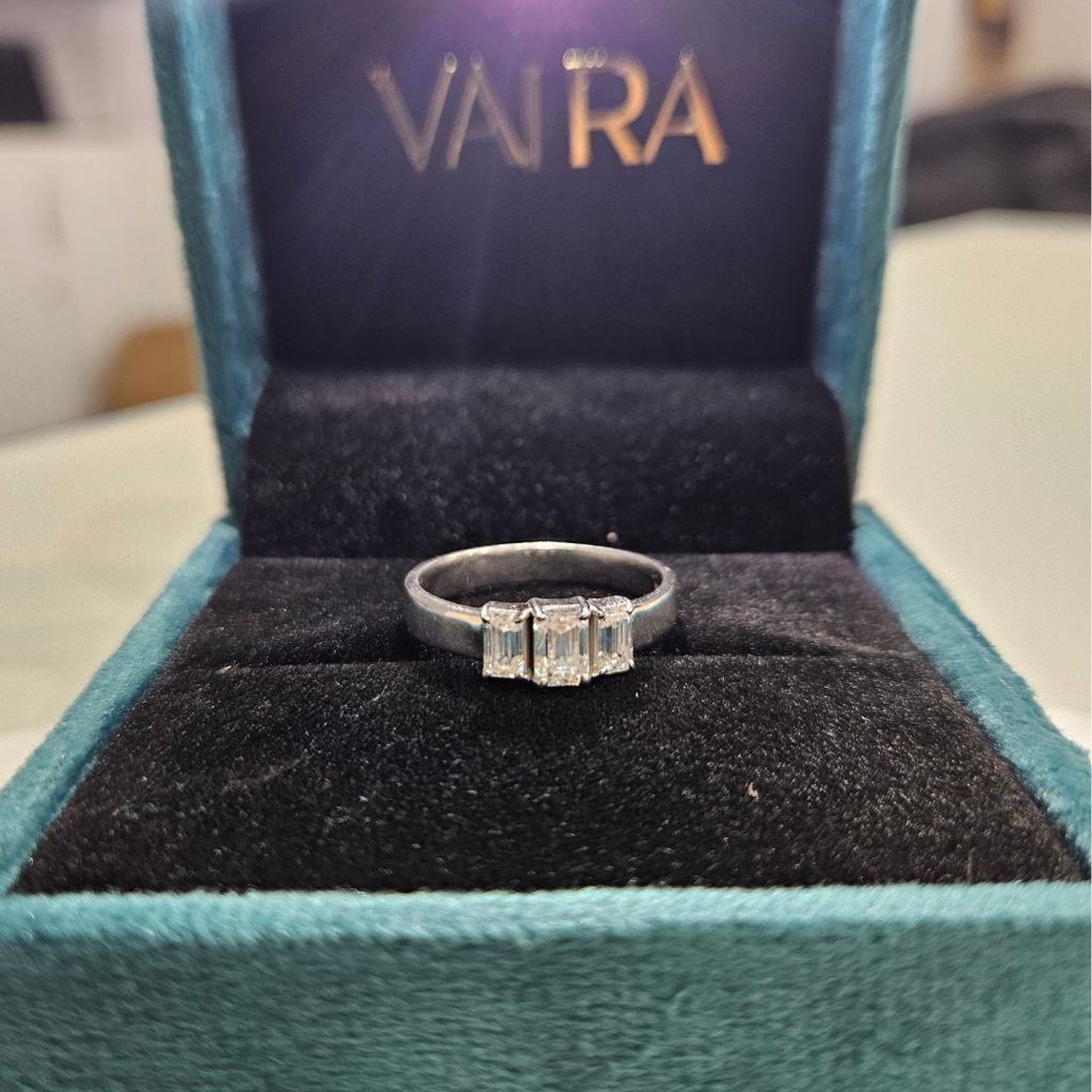 Krish Threestone Men Ring Moissanite | Buy Krish Threestone Ring made ...