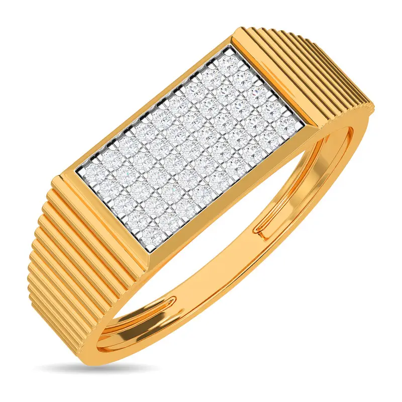 Kisna 14K Yellow Si Diamond Gold Rings For Men | Classic | Kisna 14K ...