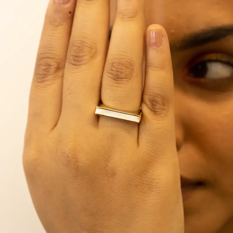 White Slab Ring | White Slab Ring · Eternz