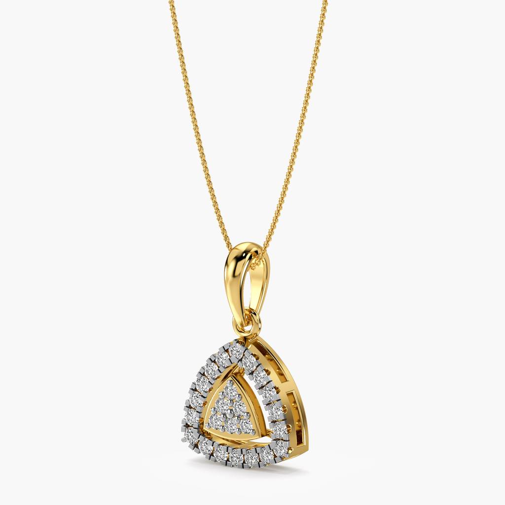 Triangular Halo Diamond Pendant | Triangular Halo Diamond Pendant · Eternz