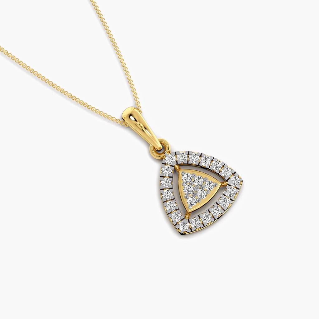 Triangular Halo Diamond Pendant | Triangular Halo Diamond Pendant · Eternz