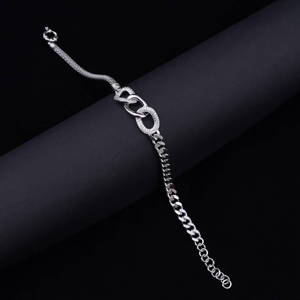Silver Interlocking Bracelet For Men'S | Silver Interlocking Bracelet For Men'S · Eternz