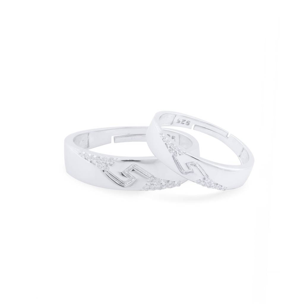 Silver Vintage Couple Matching Bands | Silver Vintage Couple Matching ...
