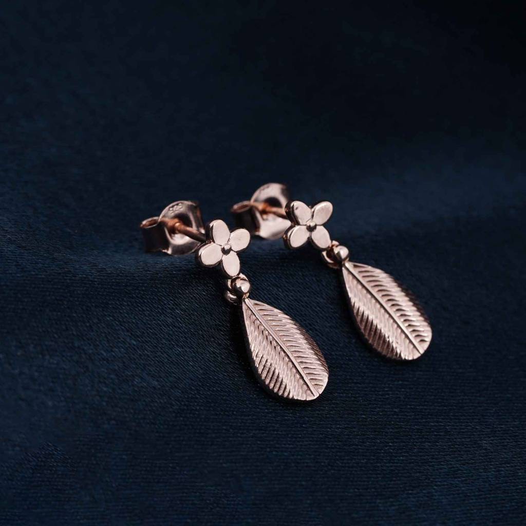 Rose Gold Leafy Hazel Earrings | Rose Gold Leafy Hazel Earrings · Eternz