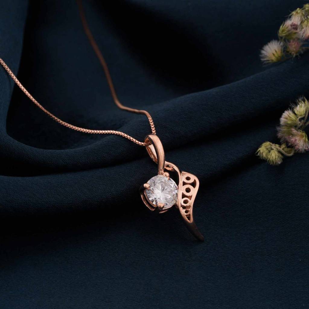 Rose Gold Strand Pendant For Girls | Rose Gold Strand Pendant For Girls ...