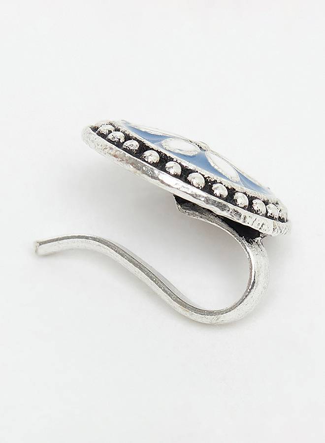 Statement Nose Pin With Blue Enamel | Statement Nose Pin with Blue ...