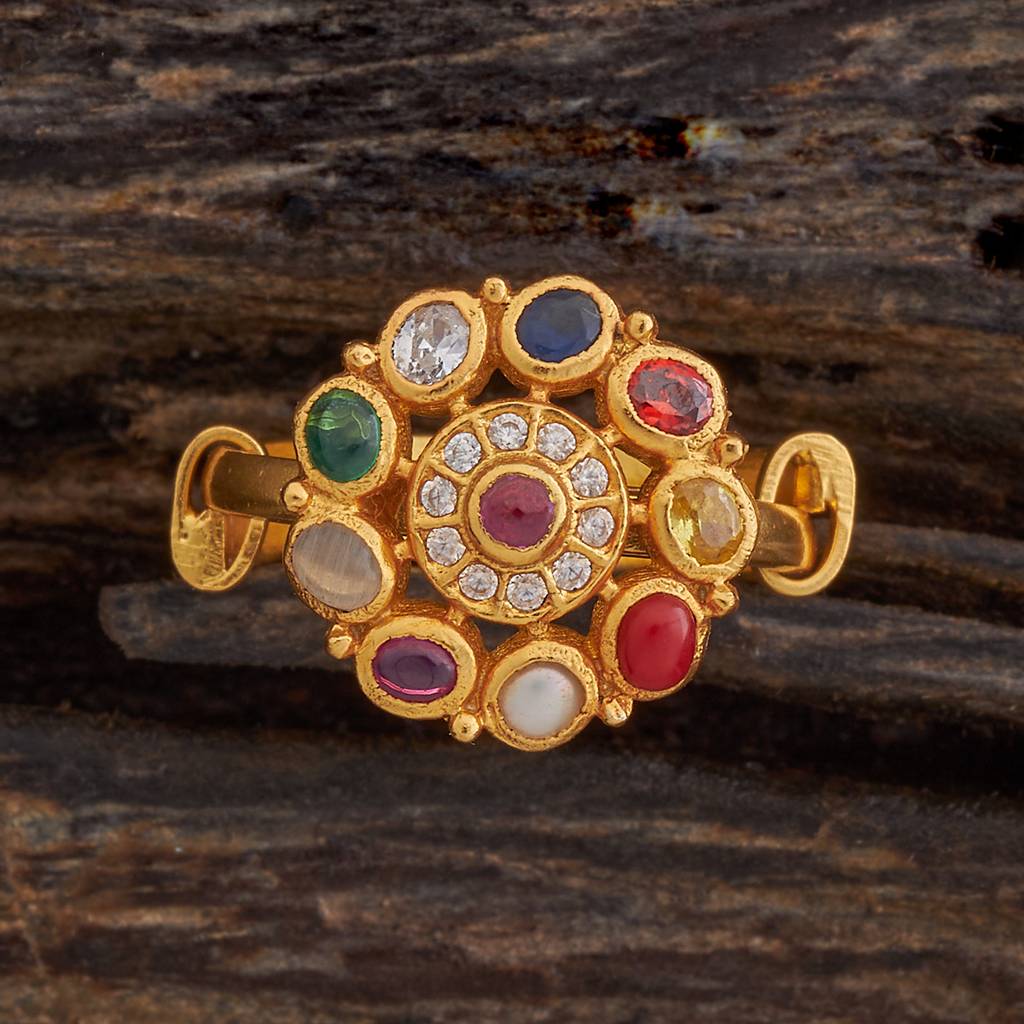 Kushal'S Fashion Jewellery Navaratna Gold Plated Artificial Stones ...