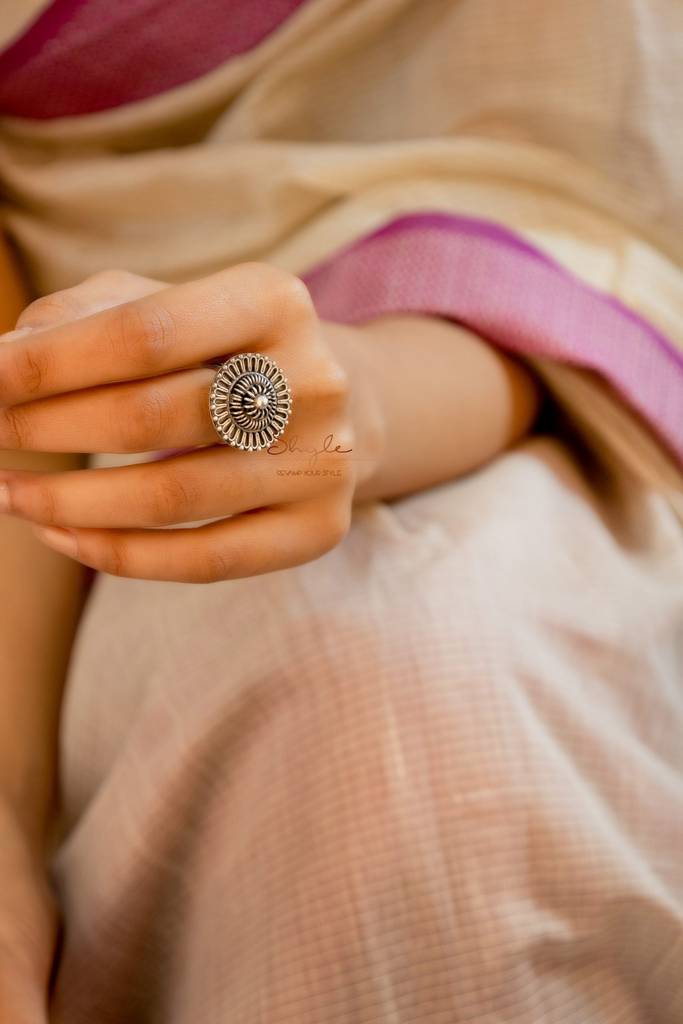 Adya Intricate Motif Sequence Necklace Earring Ring Set | Adya Intricate Motif Sequence Necklace ...