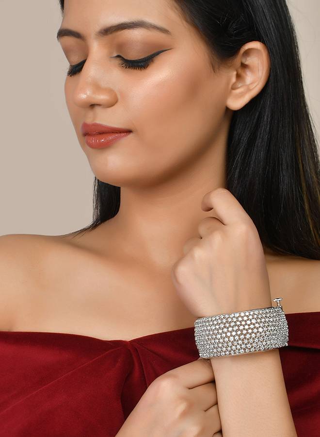 Sparkling Elegance Statement Cz Studded Bangles | Sparkling Elegance ...