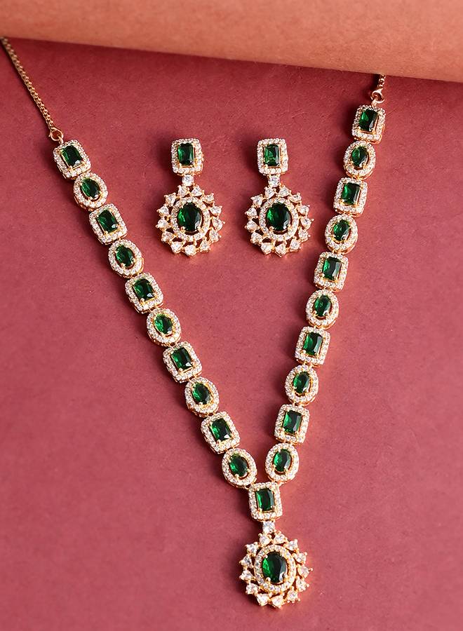 Sparkling Elegance Cluster Setting Round And Oval Cut Cz Brass Gold ...