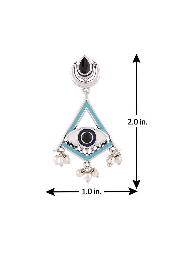Evil Eyes Aztec Triangle Earrings | Evil Eyes Aztec Triangle Earrings ...