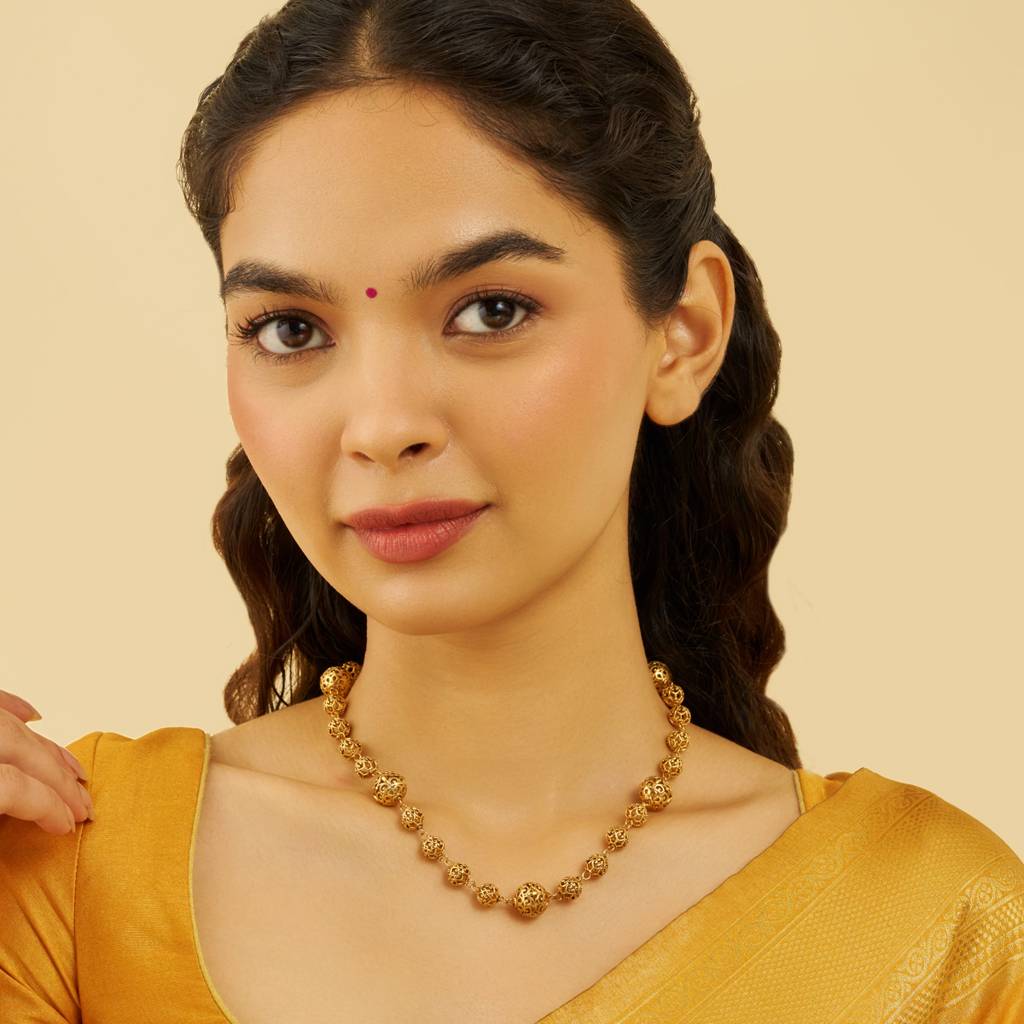 Kushal'S Fashion Jewellery Gold Gold-Plated Ethnic Antique Chain-176875 ...