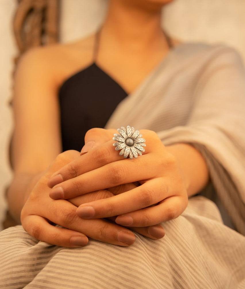 Moh Intricate Sunflower Statement Ring | Moh Intricate Sunflower ...