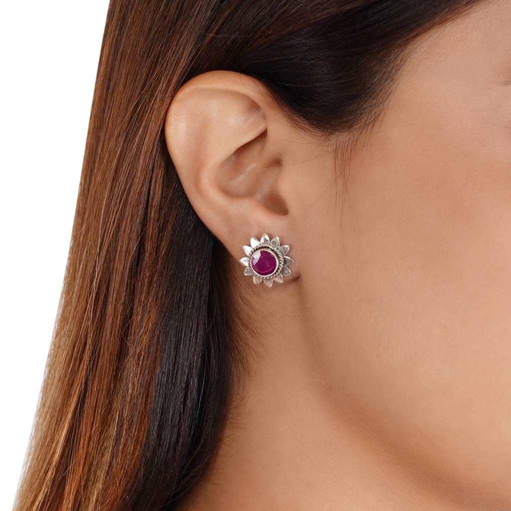 Flower Ruby Studs | Flower Ruby Studs · Eternz