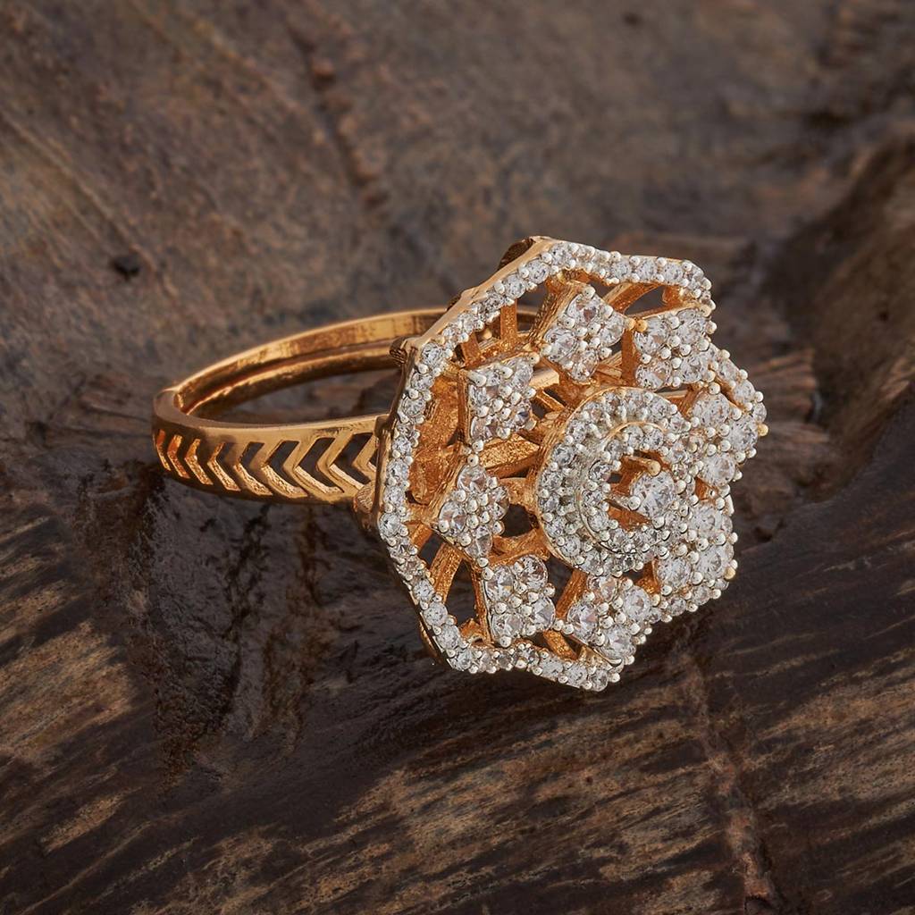 Kushal'S Fashion Jewellery White Rhodium Gold-Plated Party Zircon ...