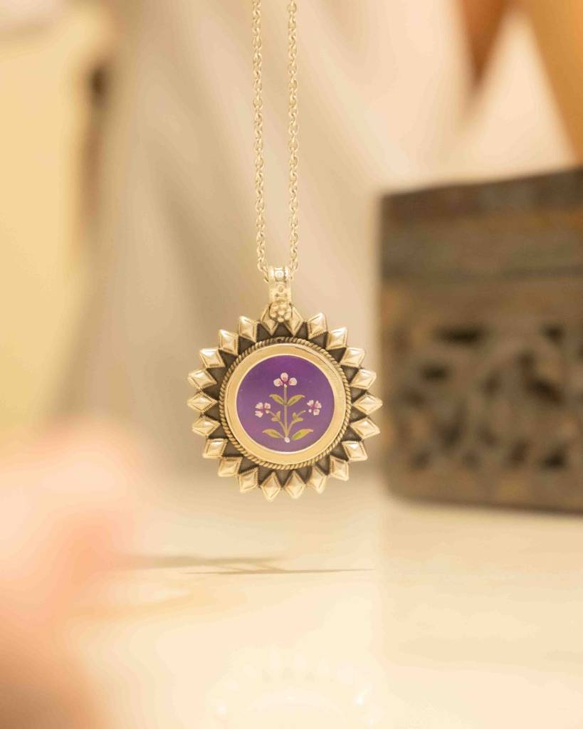 Adya Floral Painted Intricate Necklace Set | Adya Floral Painted ...