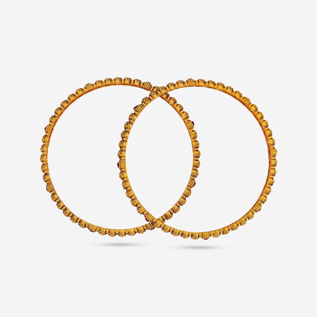 Ruby Gold-Plated Ethnic Antique Bangle-437712 | Ruby Gold-Plated Ethnic Antique Bangle-437712 ...