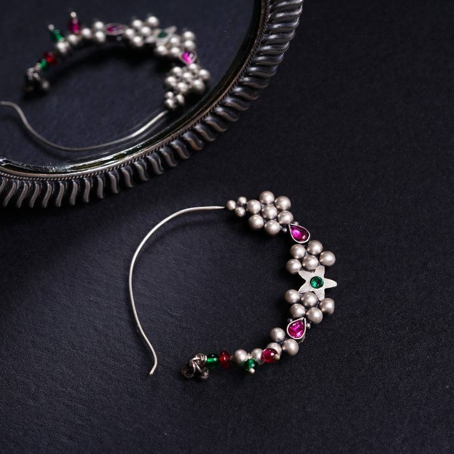 Silver Indrayani Nath (Left, Pierced) | Silver Indrayani Nath (Left ...