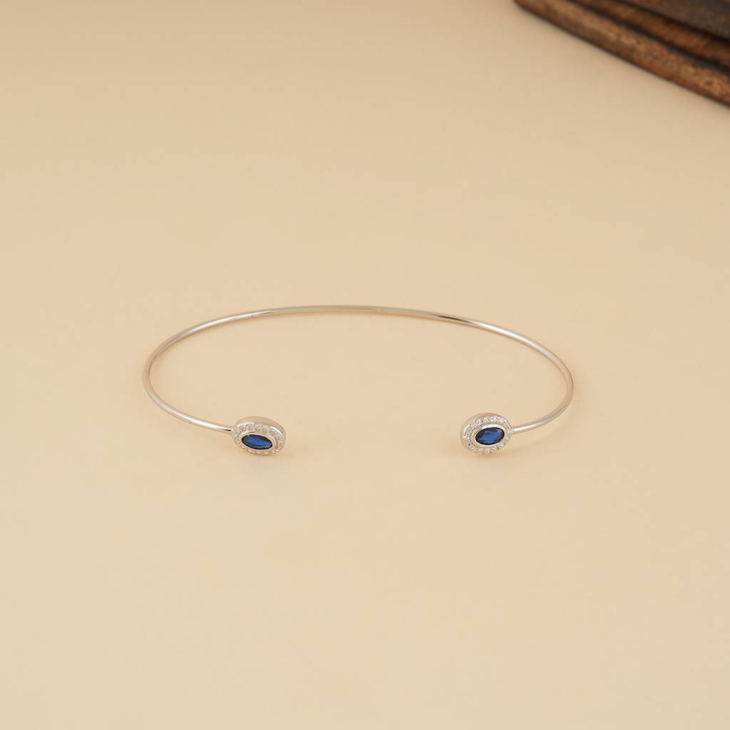 Evil Eye Silver Kada Bracelet | Buy Online Silver Kada Bracelet | Elegant 925 Sterling Silver ...