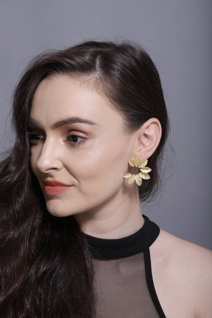 Gold Plated Floral Arc Studs | Gold Plated Floral Arc Studs · Eternz