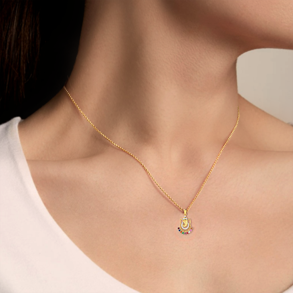 Ganpati Kalakruti Pendant (Without Chain) | Ganpati Kalakruti Pendant ...