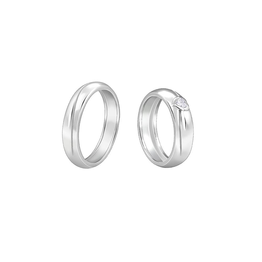 Giva 925 Silver Tied Together Couple Rings,Male Ring: Indian - 20 ...