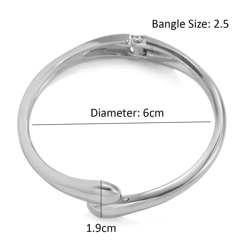 Gold/Silver Plated Glossy Open Cuff Bangle Bracelet | Gold Plated Cuff Bangle for Women & Girls ...